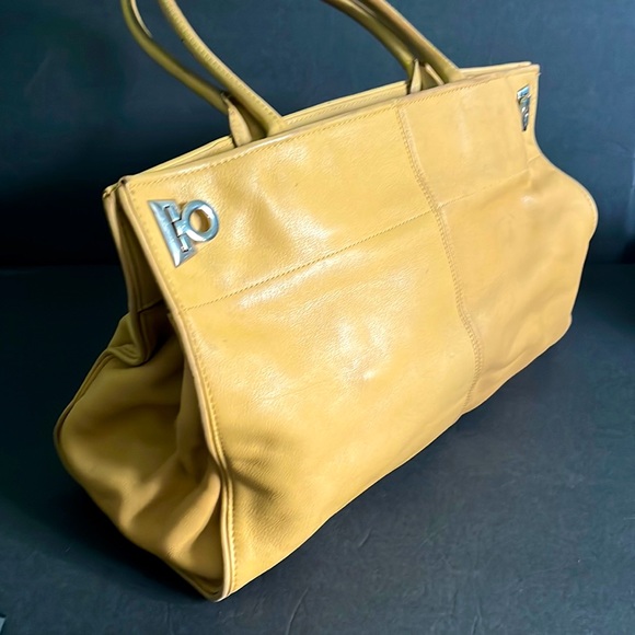 Levenger | Bags | Levenger Camel Pebbled Leather Large Tote Bag | Poshmark